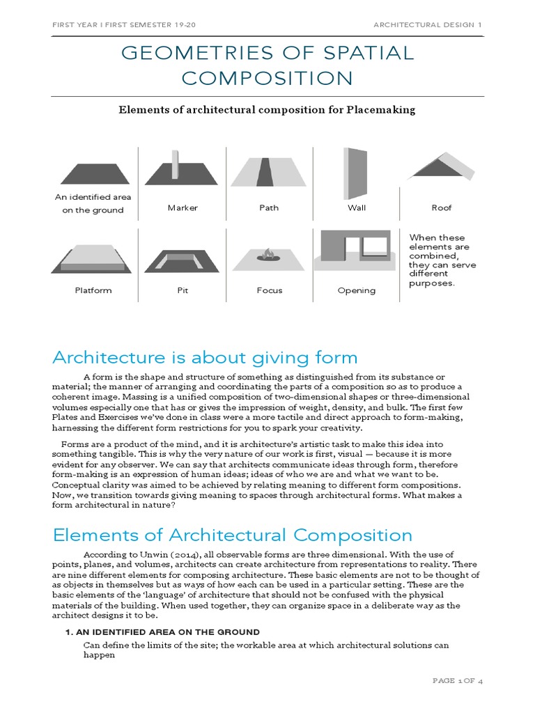 AD1 Elements of Architectural Composition For Placemaking PDF | PDF ...