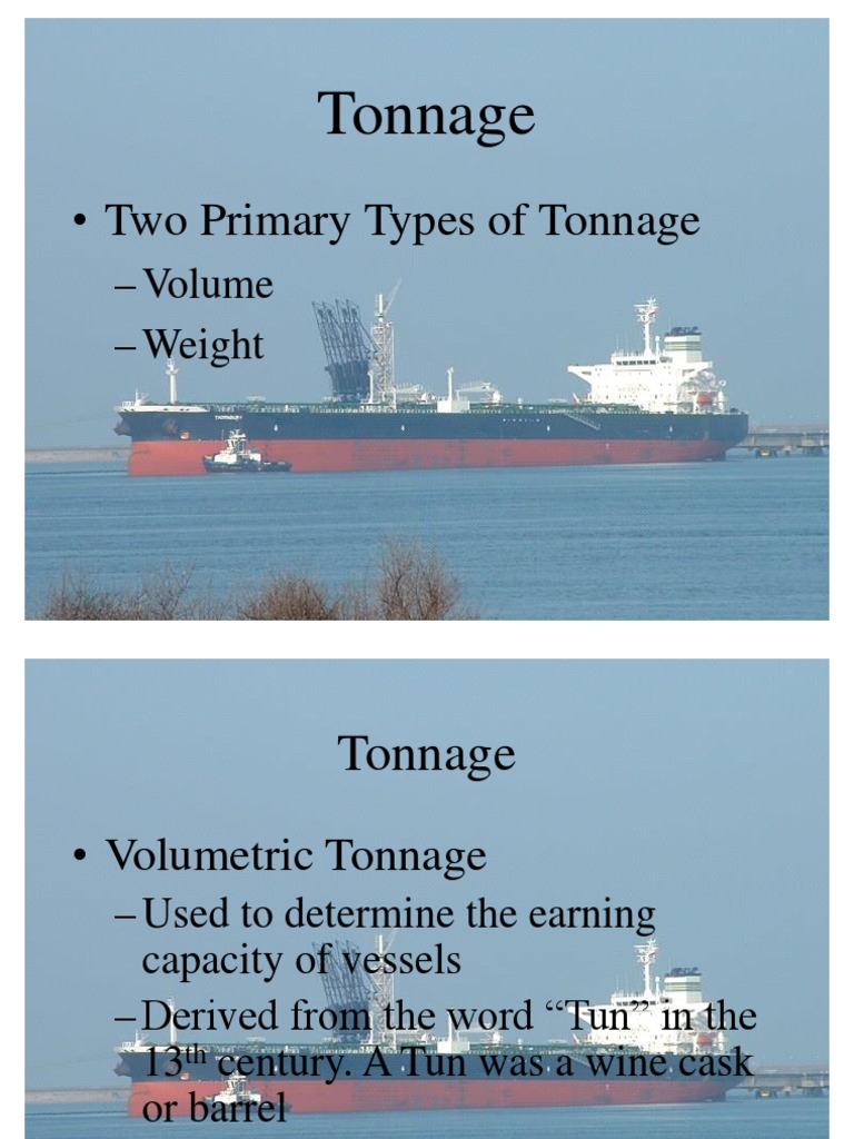 Understanding Ship Tonnage Types | PDF | Tonnage | Heavy Industry