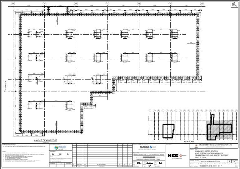 King Post Layout for Metro Station | PDF