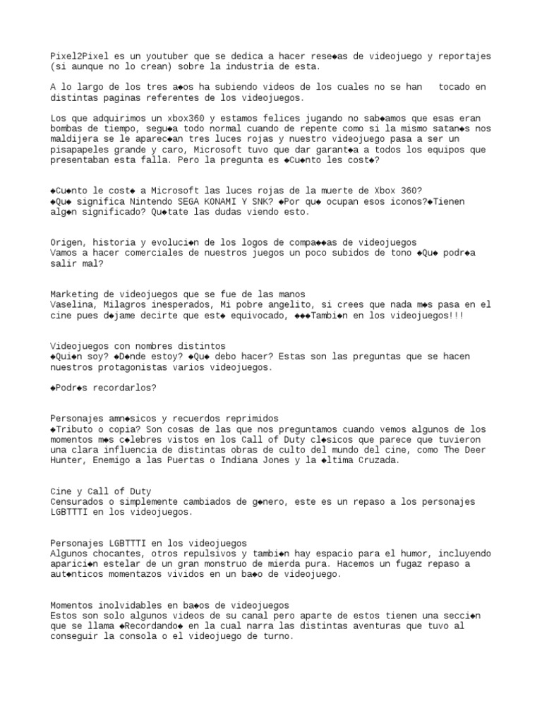 Entrevista A Pixel2Pixel Lord Equino - Ruben | PDF | Videojuegos | Nintendo