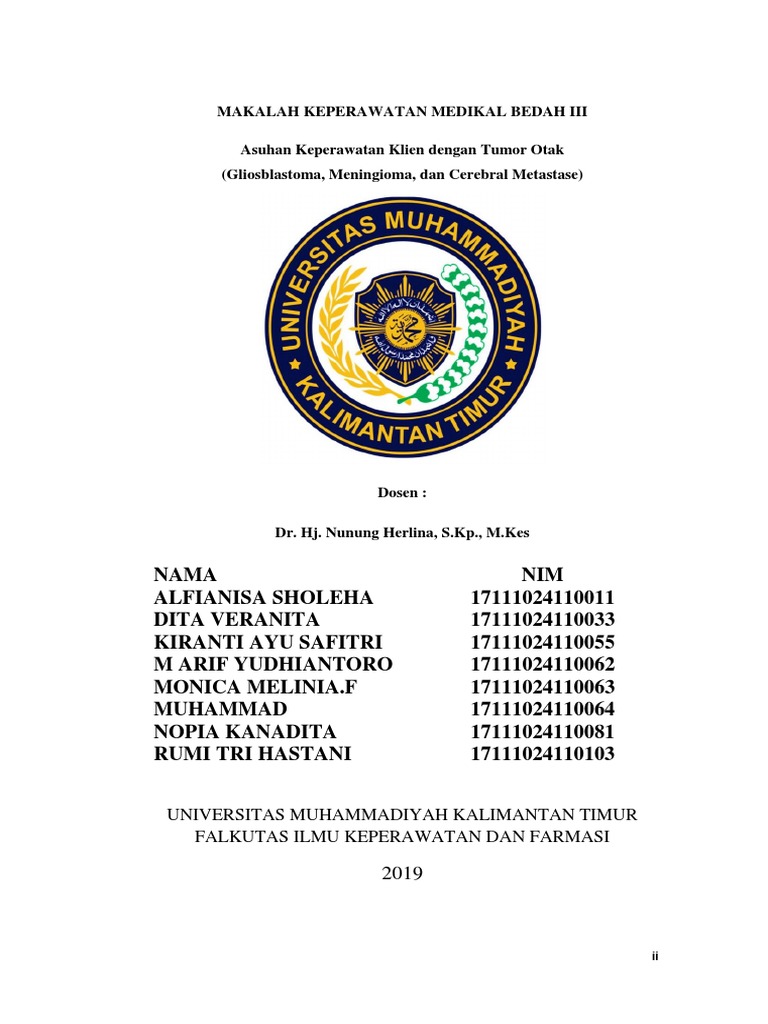 Askep Tumor Otak Bu Nunung KMB III | PDF