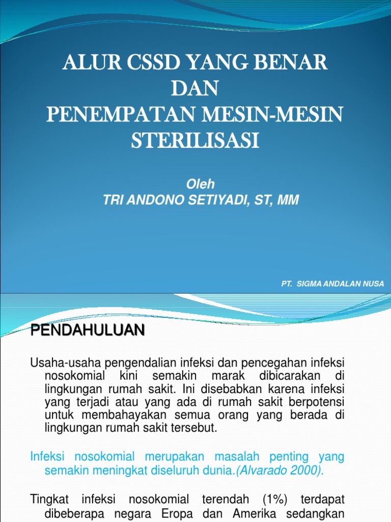 Alur CSSD Yang Benar Dan Penempatan Mesin Sterilisasi-1 | PDF