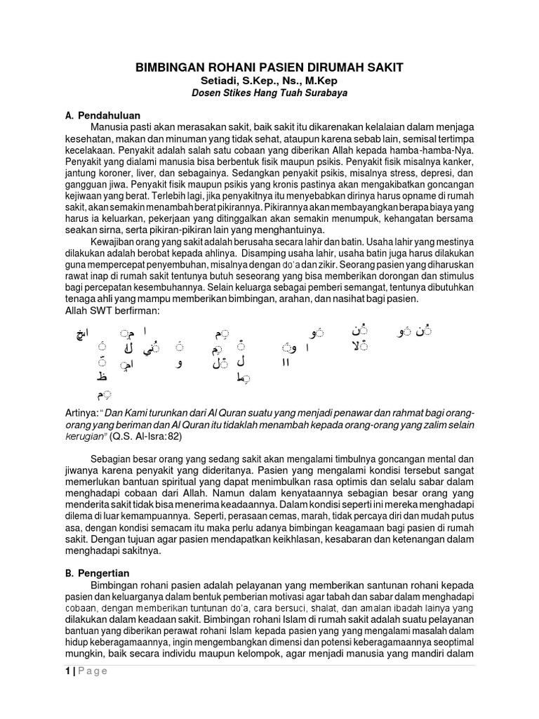 BIMBINGAN ROHANI PASIEN DIRUMAH SAKIT-dikonversi | PDF