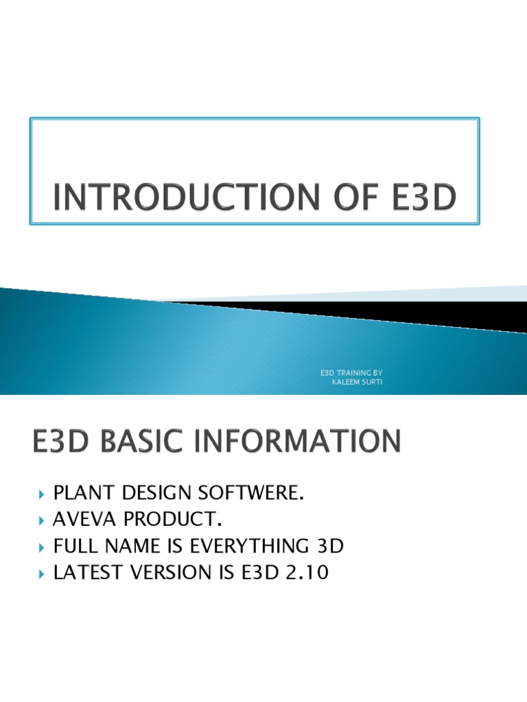 E3D Training Guide for Engineers | PDF | Icon (Computing) | Hvac