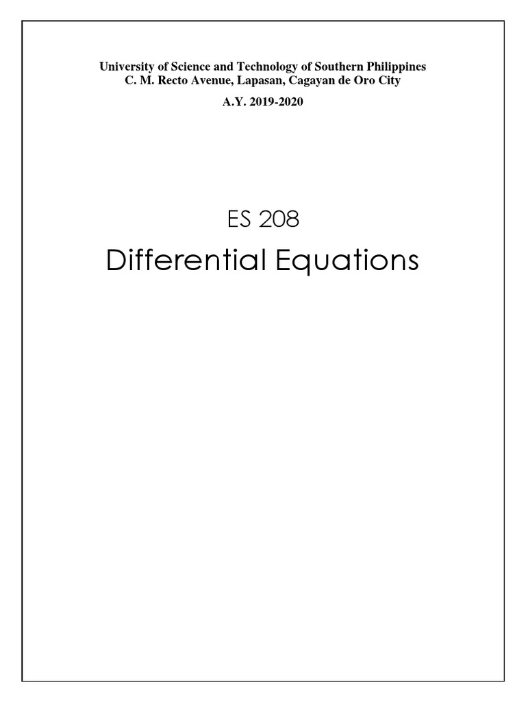 Solving Ordinary Differential Equations: Methods for Eliminating ...