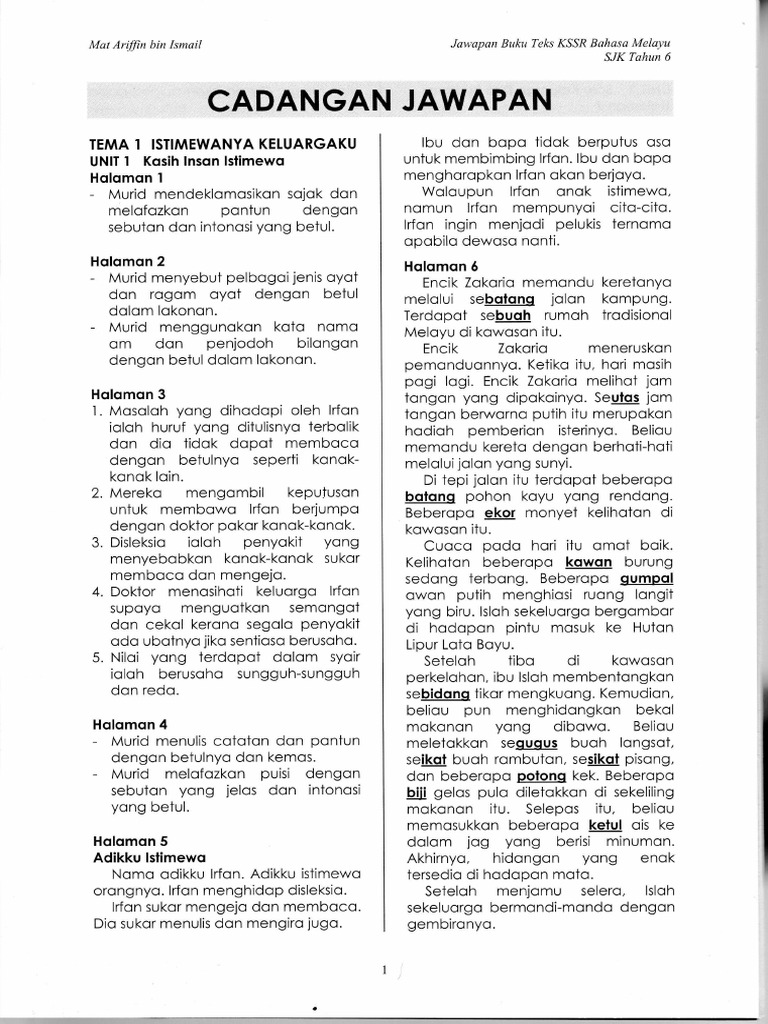 BMT6 Buku Teks Jawapan PDF | PDF