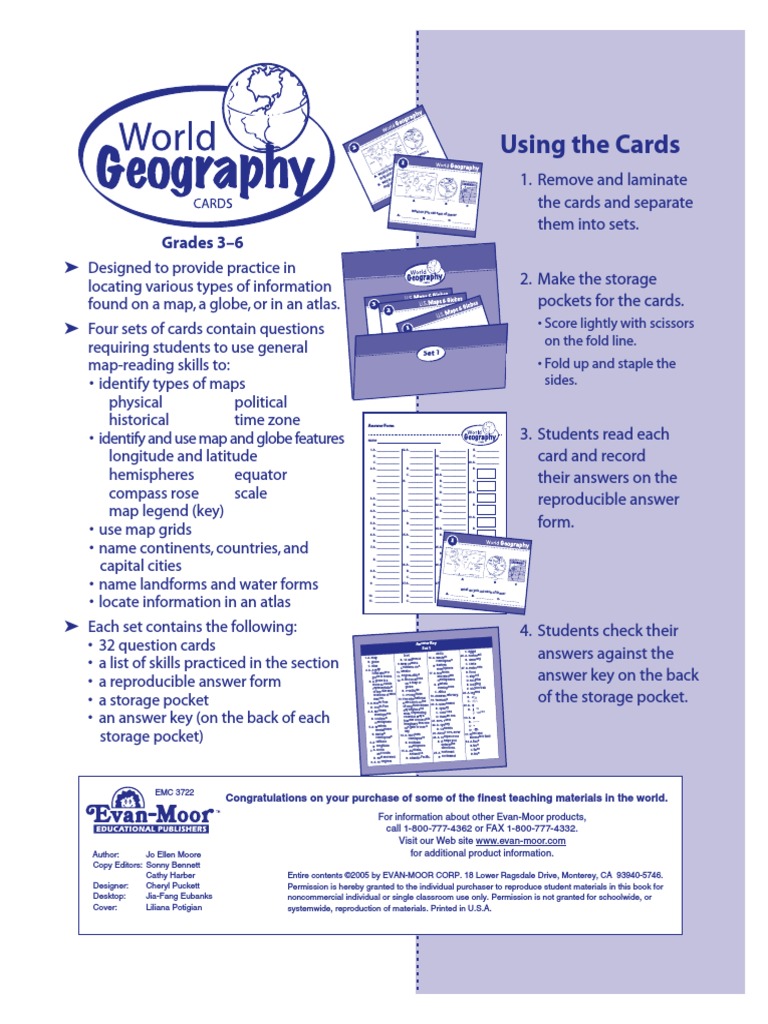 Jo Ellen Moore - World Geography Cards-Evan-Moor Educational Publishers ...