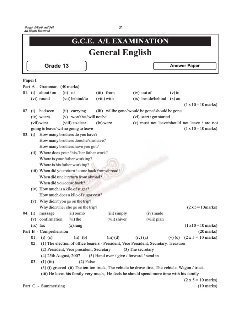 General English Paper Answers | PDF | Semiotics | Linguistics