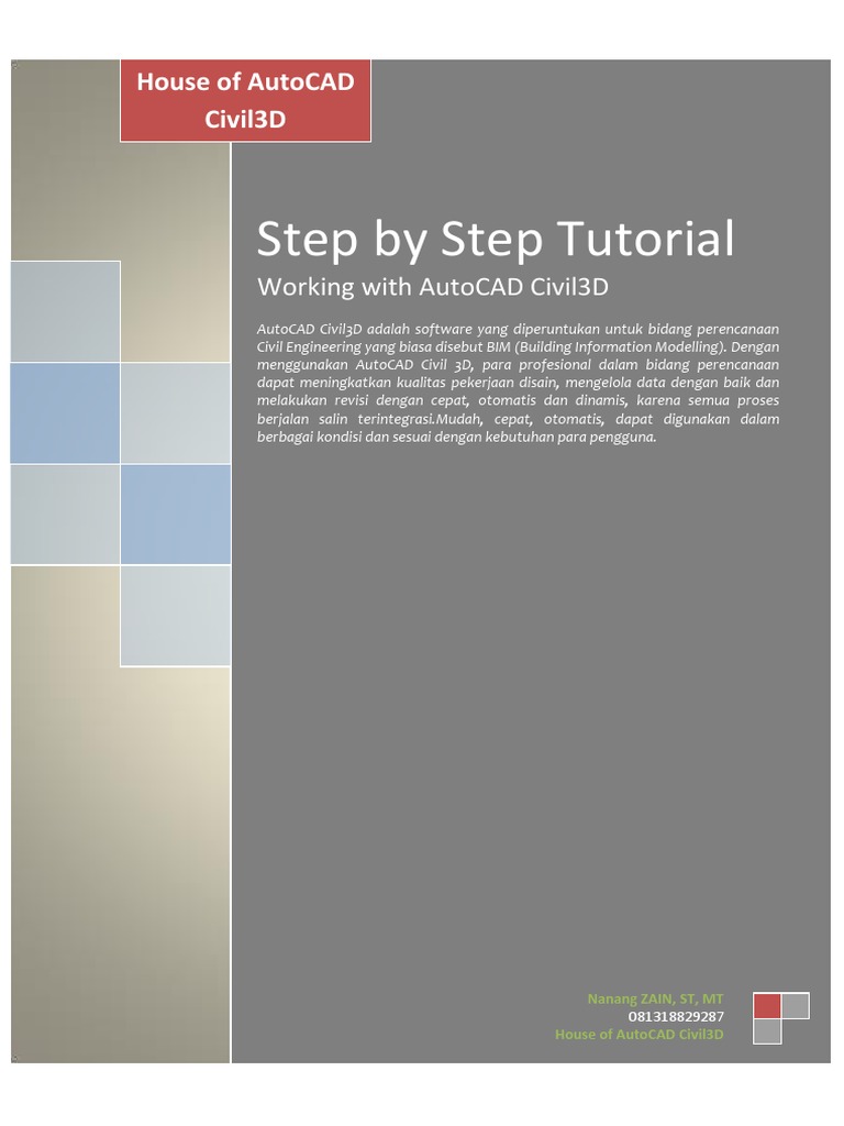 Step by Step Tutorial Civil 3D | PDF | Autodesk | Engineering
