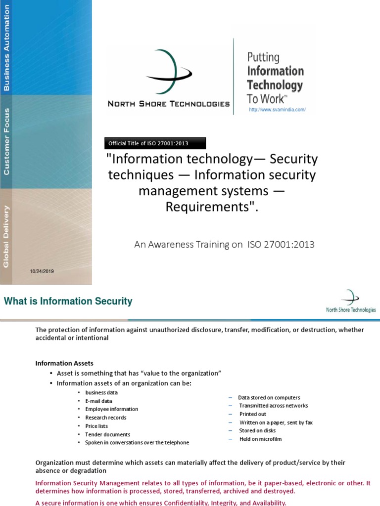 Information Technology - Security Techniques - Information Security ...