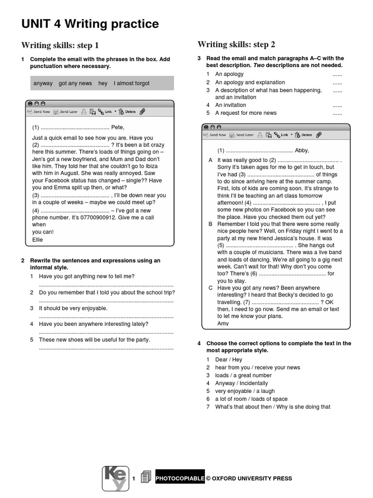 Writing Unit 4 PDF | PDF