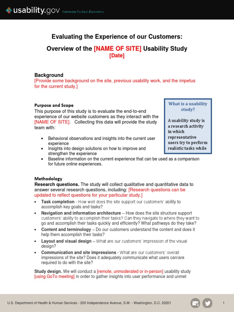 Evaluating The Experience of Our Customers: Overview of The Usability ...