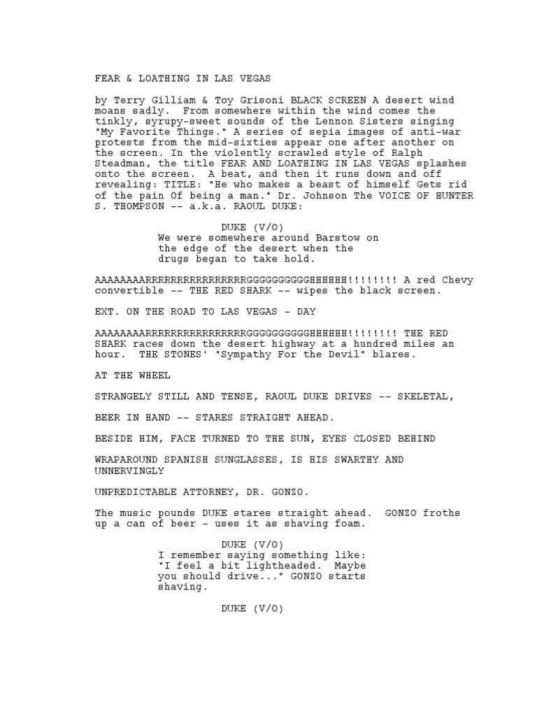 Fear Loathing in Las Vegas | PDF