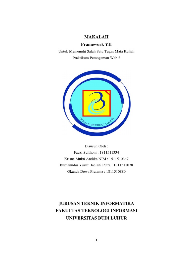 Makalah Pw2 Yii Framework | PDF