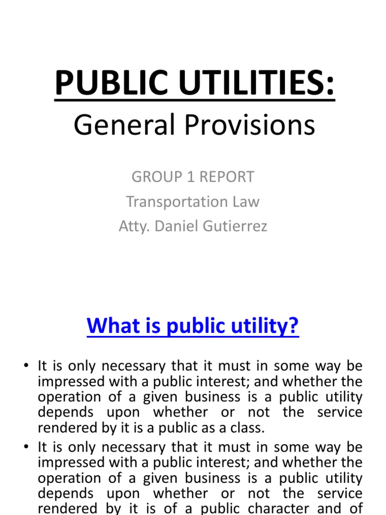 What Is Public Utility - Compiled - GRP1 | PDF | Stocks | United States ...