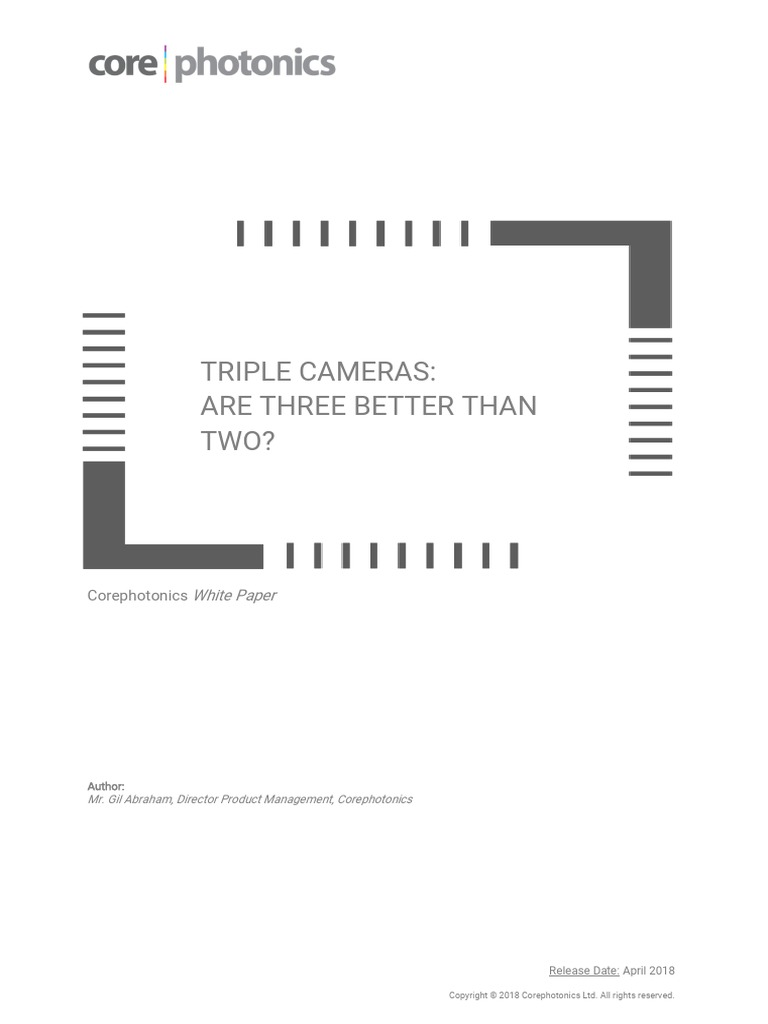 Corephotonics White Paper Triple Cameras Are Three Better Than Two ...