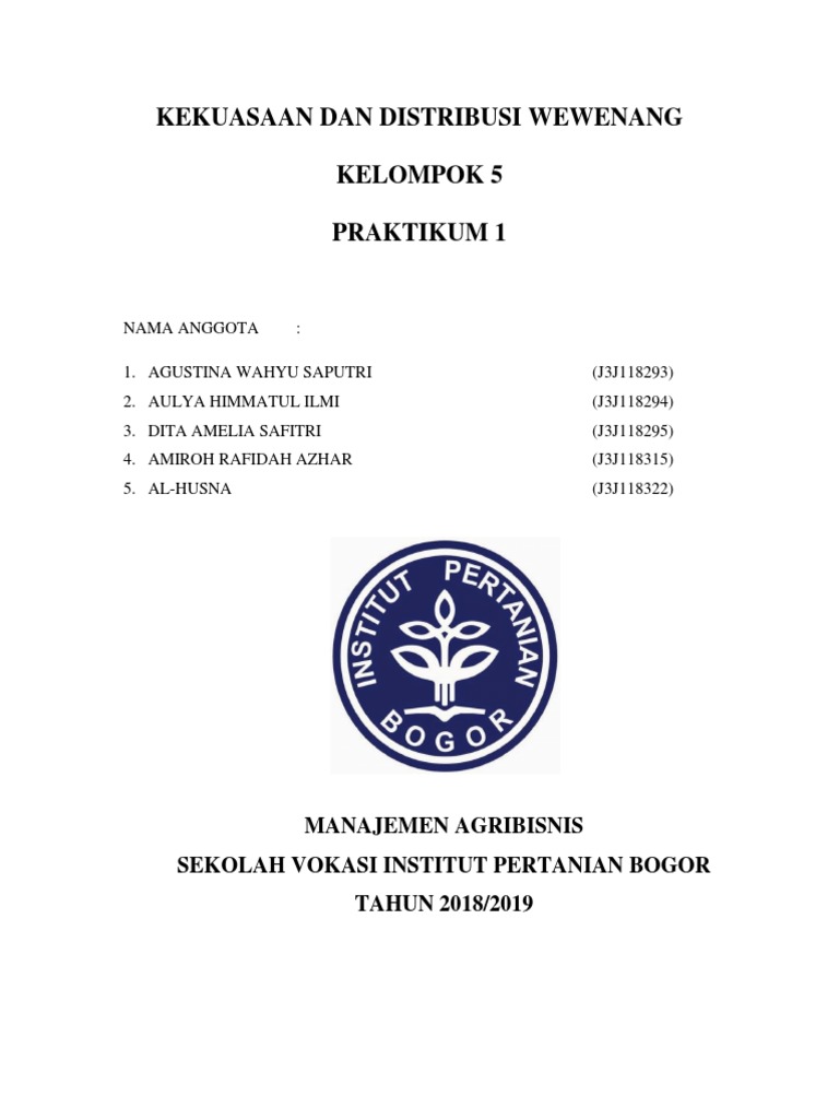 Tugas 7 Kekuasaan Dan Distribusi Wewenang | PDF | Karier & Perkembangan