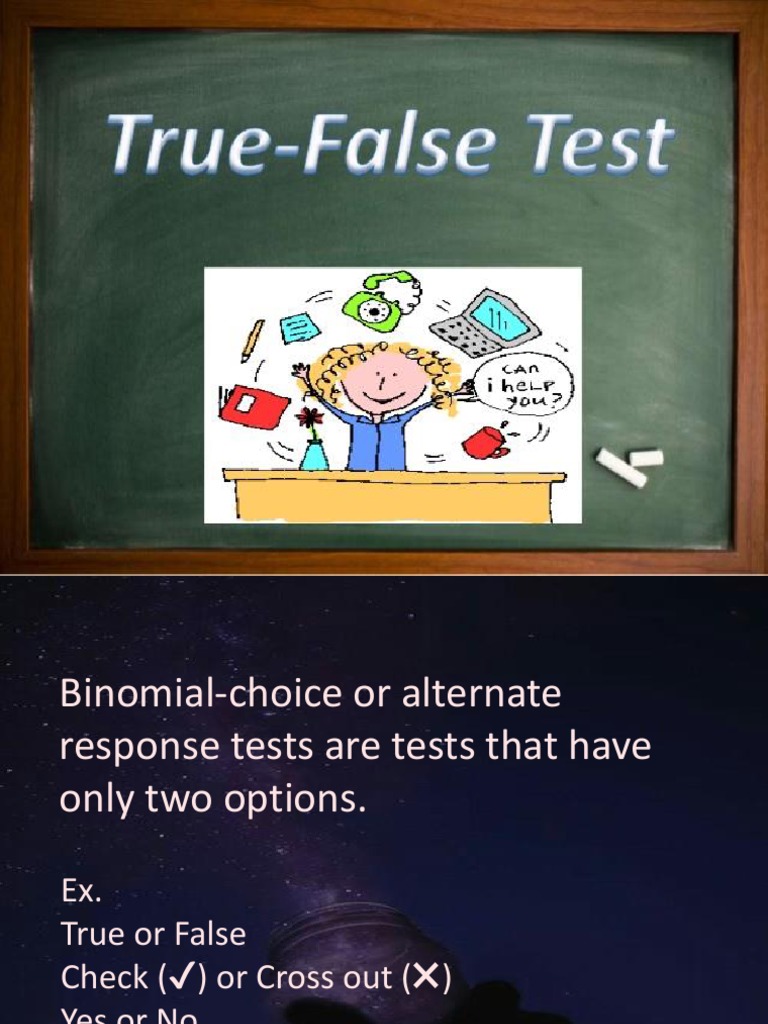 True or False Type of Test | PDF