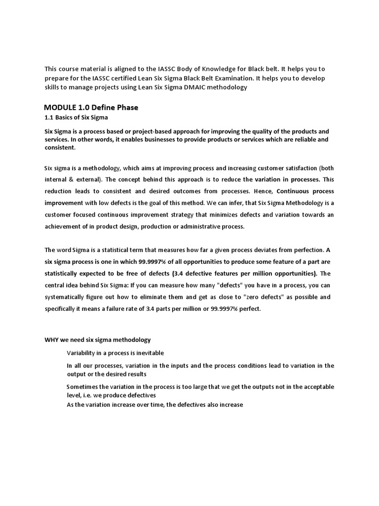 LSSBB Textbook | PDF | Six Sigma | Business Process