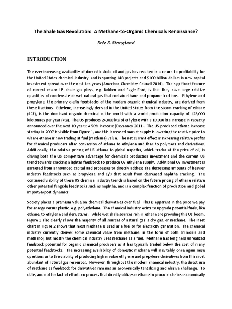 (Shale Gas) Stangland Paper | PDF | Cracking (Chemistry) | Methane