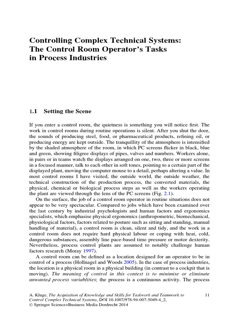 The Control Room Operator PDF | PDF | Automation | Oil Refinery
