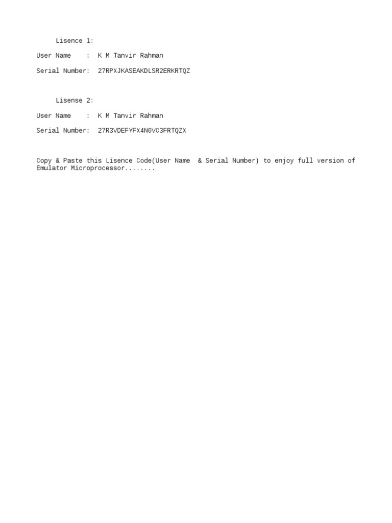 Emu8086 Serial Number | PDF | Games & Activities | Technology & Engineering