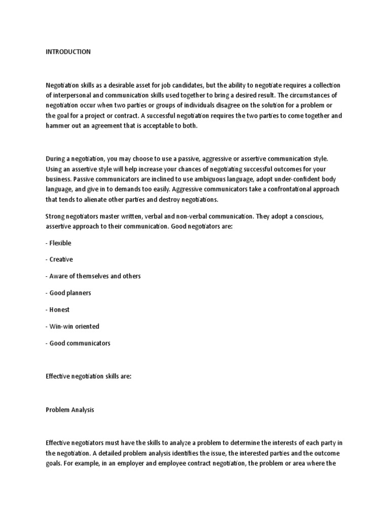 Negotiation | PDF | Negotiation | Nonverbal Communication