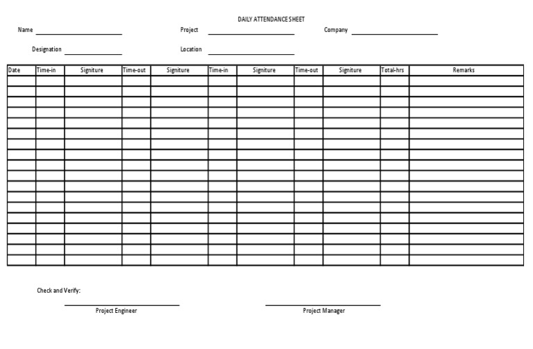 Time Sheet For Ojt | PDF