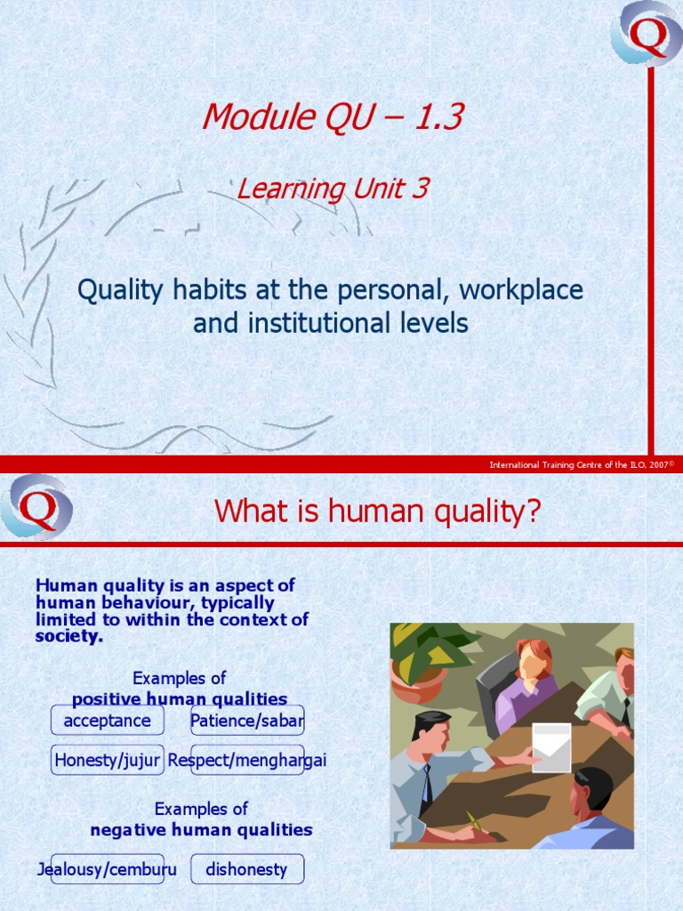 Quality Habits-1 | PDF | Corporate Social Responsibility | Millennium ...