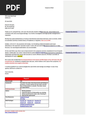 Oet Sample Letter PDF Headache Neurology, 51% OFF