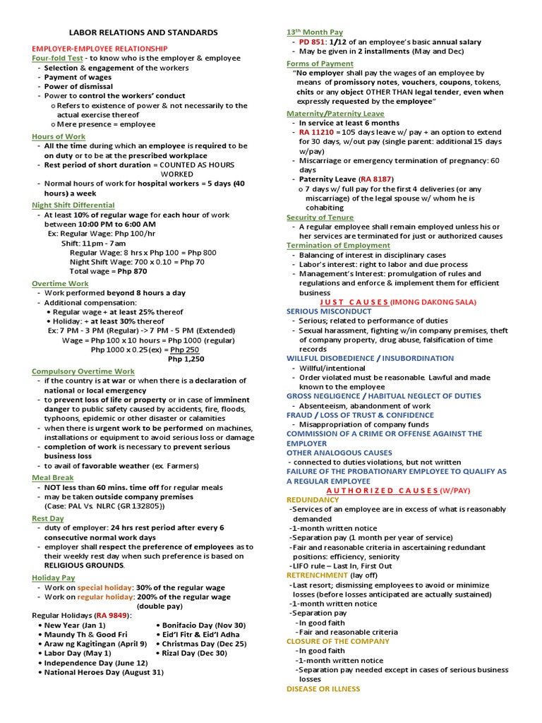 CLM Lesson 5 | PDF | Parental Leave | Overtime