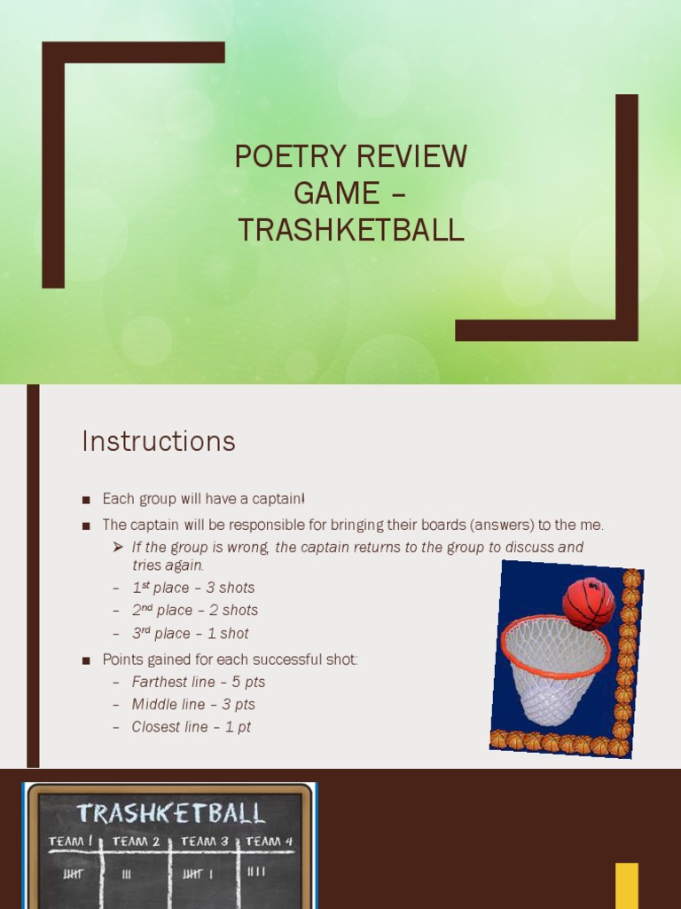 Poetry Review Game PP | PDF | Poetry | Nature