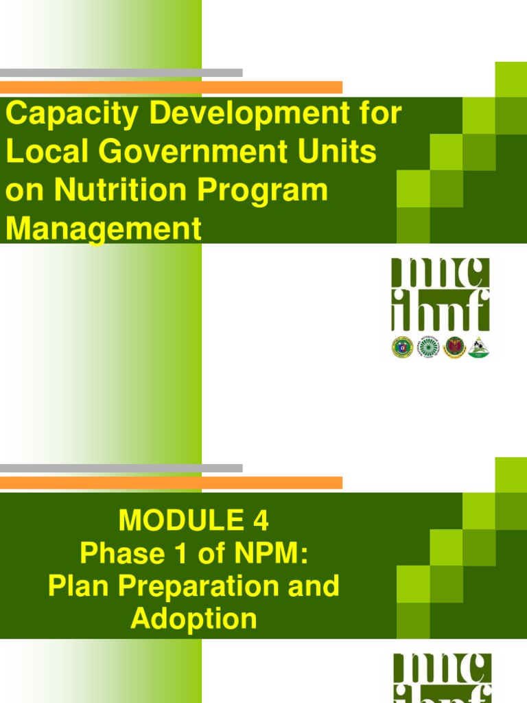 Capacity Development For Local Government Units On Nutrition Program ...