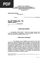 Position Paper Labor Case | PDF | Employment | Complaint