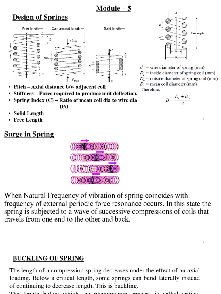 Module - 5 Design of Springs | PDF | History