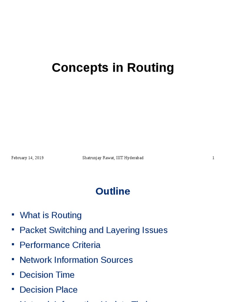 Routing Concepts Pdf Routing Computer Network