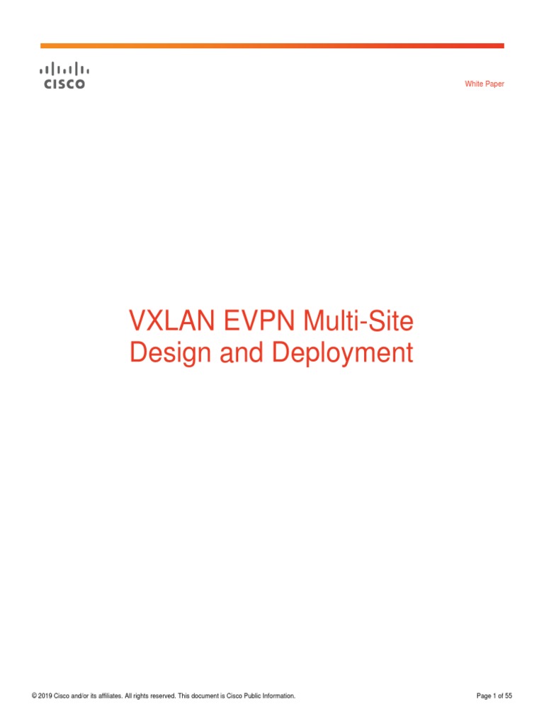 VXLAN EVPN Multi-Site Design and Deployment | PDF | Computer Network | Ip Address