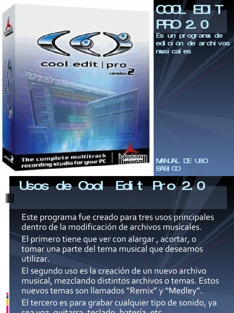 Manual de uso Cool Edit Pro 2.0 | PDF | Archivo de computadora | Point ...