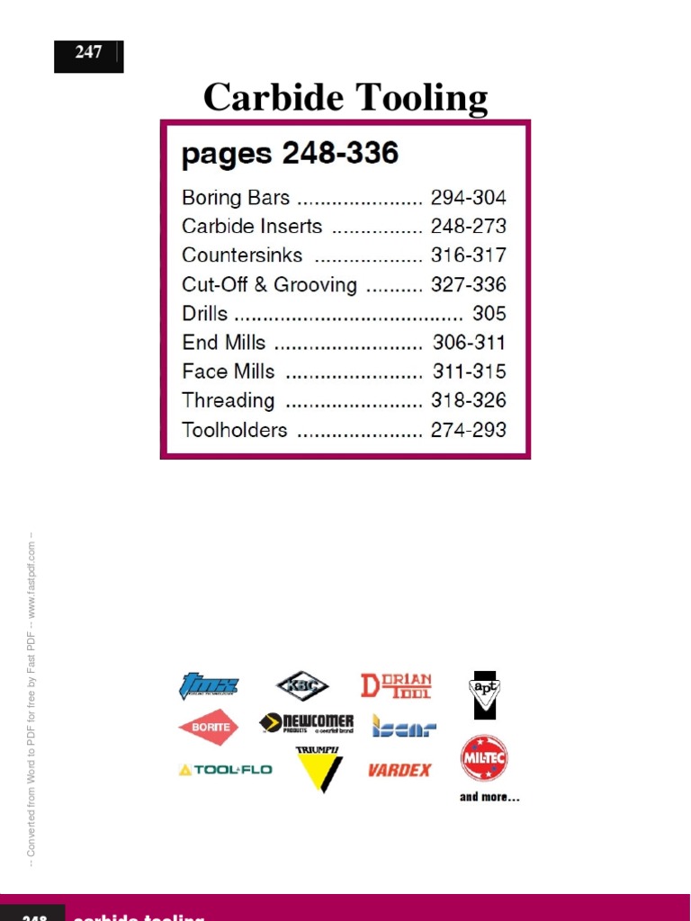 Carbide Tooling | PDF | Chemical Vapor Deposition | Steel