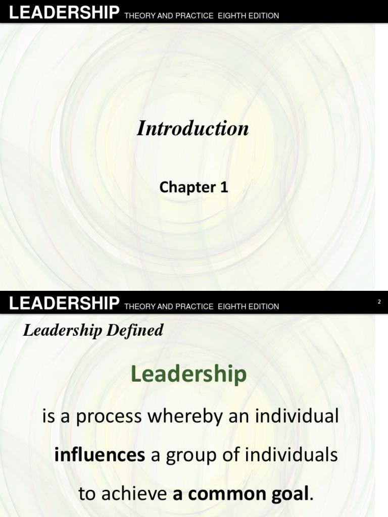Leadership Theory and Practice - Chap1 Northouse 8th Ed. | PDF ...