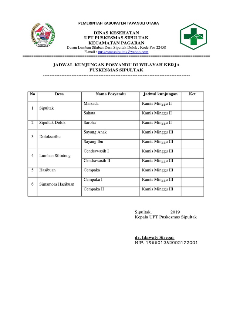 Dokumen Puskesmas Sipultak | PDF