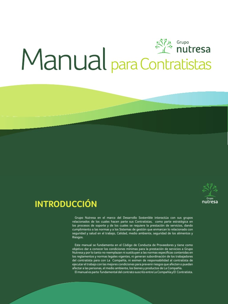Manual para Contratistas | PDF | Derecho laboral | Outsourcing