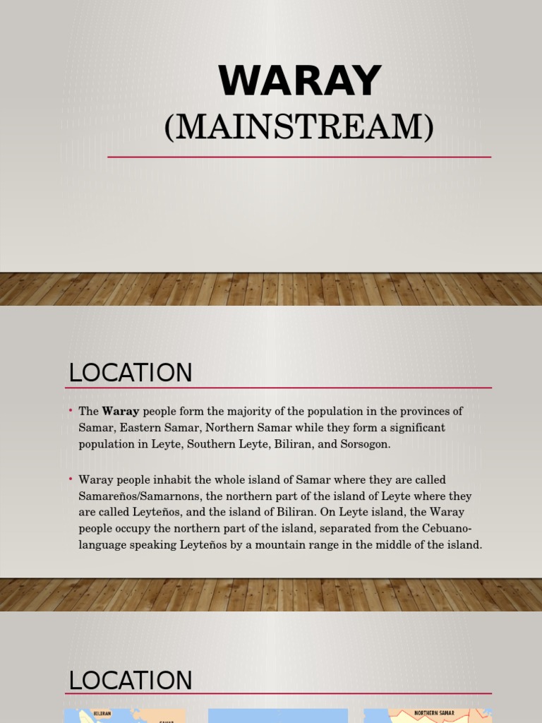 Waray People: Culture and Population Overview | PDF