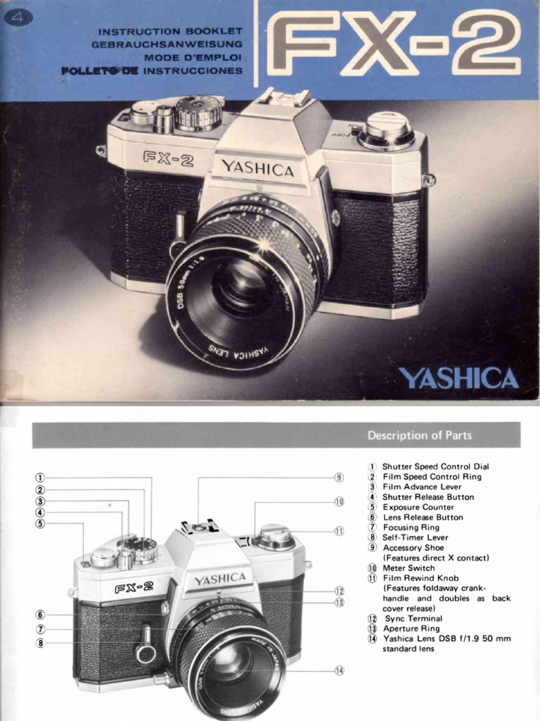 Yashica FX 2 | PDF | Photography Equipment | Equipment