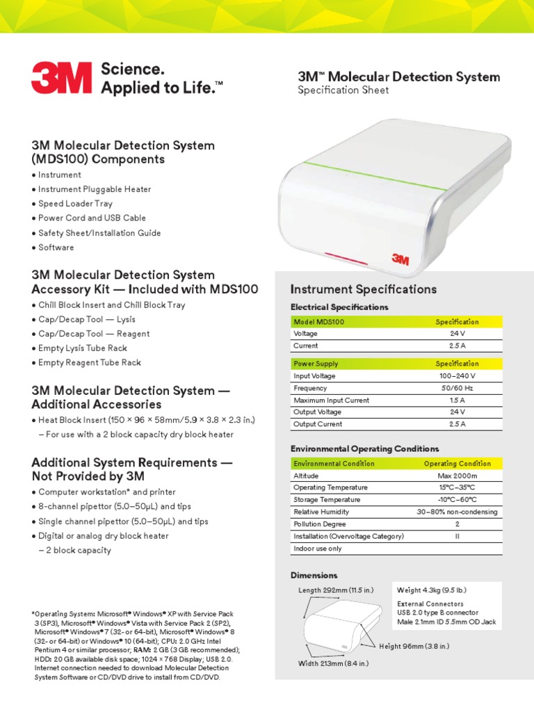 3M Molecular Detection System | PDF | Power Supply | Computer Engineering