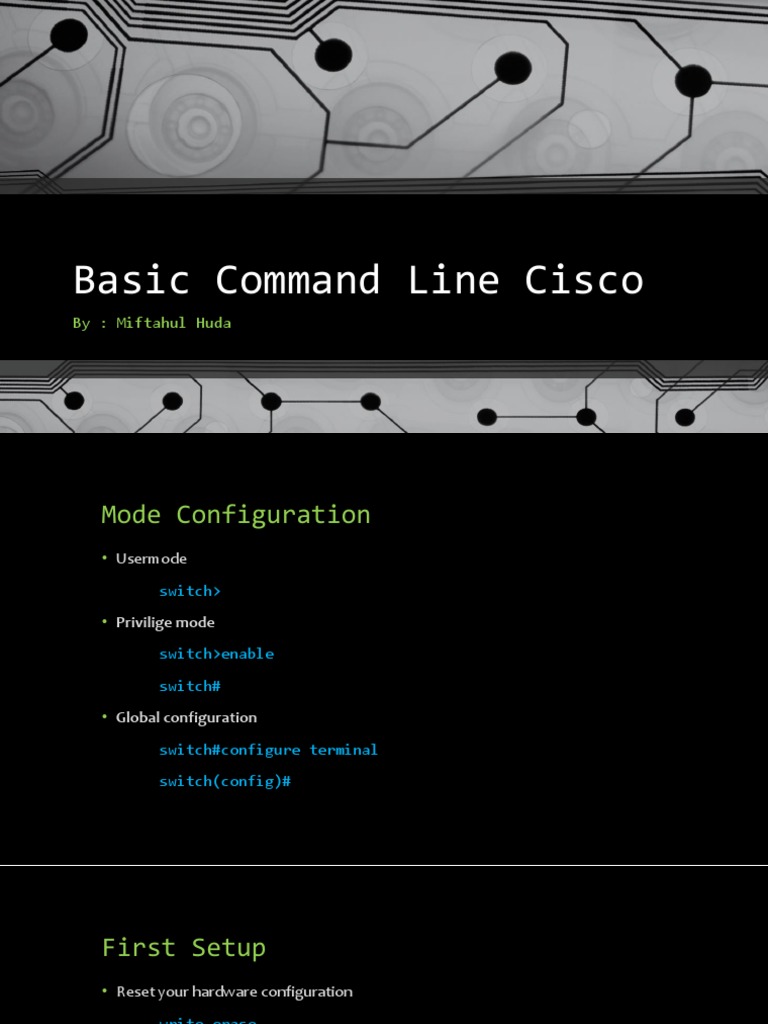 Basic Command Line For Cisco - Miftah | PDF