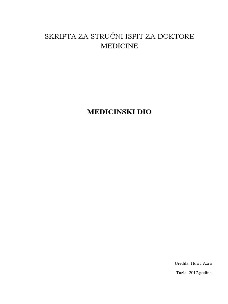 Medicinski Dio-Strucni Ispit | PDF