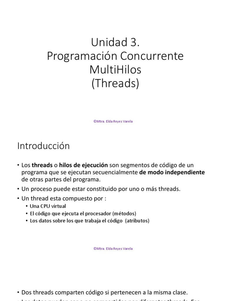 Programacion Concurrente Pdf Hilo Computación Computación Concurrente