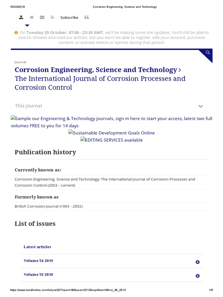Corrosion Engineering, Science and Technology | PDF