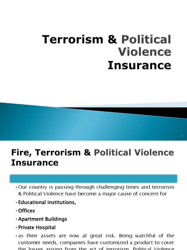 Terrorism Insurance | PDF | Sabotage | Insurance